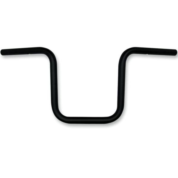 【適合】電子制御スロットル車用※ケーブルスロットル車へ装着の際は別売のハンドルバープラグ（0634-0331）で右側の切り欠きを塞いでください。【商品説明】ハーレー用 1インチ径のエイプハンドルバーです。幅は狭め。ライズはストレートに立ち上...