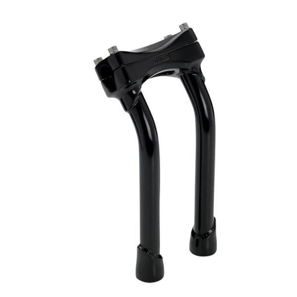 【適合】1-1/8インチ径ハンドルバー【商品説明】1-1/8インチ径のハンドルに対応したトップクランプと一体型のプルバックタイプライザーです。取付けボルト穴は 1/2-13のライザーボルト用です。ノーマルのライザーボルトをそのまま使えます。...