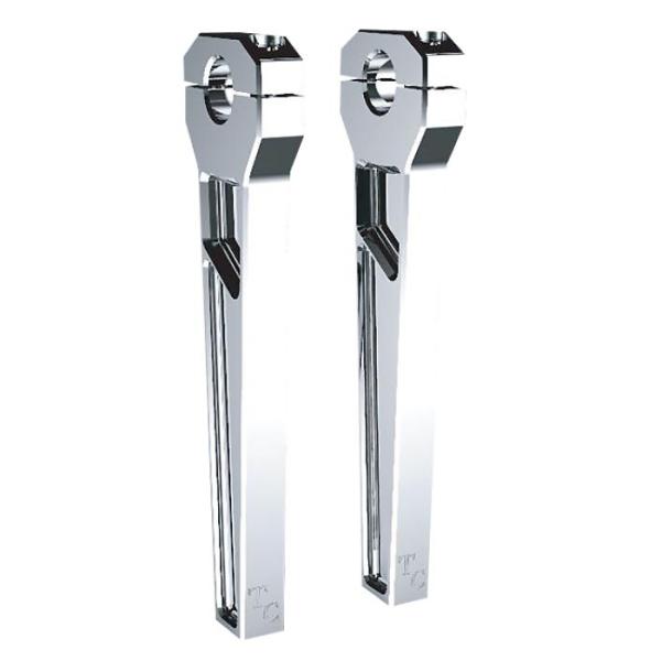 【適合】1-1/8インチハンドル用【商品説明】ハーレー用 ストレートライザーです。分厚いトップと、テーパーするボトムの組み合わせが荘厳で力強い雰囲気です。1-1/8インチ径（約29mm)ハンドルクランプ仕様です。MXバー等のハンドルを装着す...