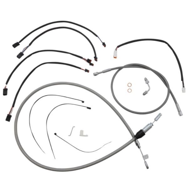 【適合】2018〜2024 FXBB、FXBBS、FXST、FLHC、FLHCS、FLSL、FLSB、FXBR、FXBRS、FLDE、FXLR、FLFB、FLFBS【商品説明】ハーレー M8ソフテイルのシングルディスク車用、ケーブル延長キッ...