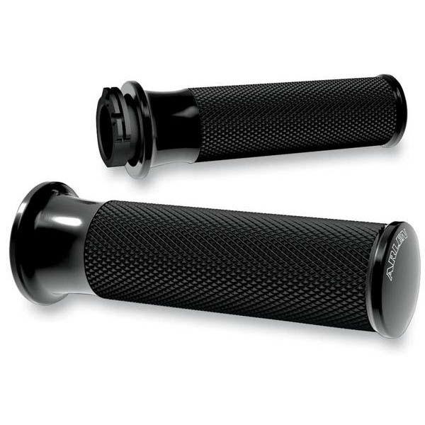 【適合】1984〜2021 ケーブルスロットル車※ストリートを除く【商品説明】ラバーの部分が多く、滑りにくいアレンネスのグリップです。【カラー】ブラック【メーカー】Arlen Ness（アレンネス）【商品番号】07-321