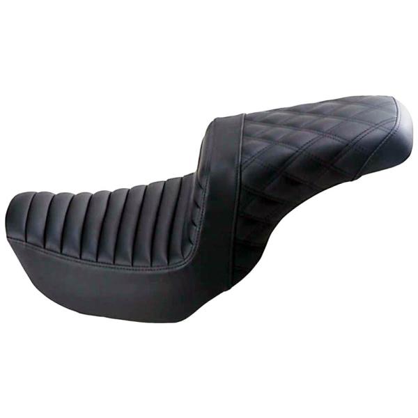 【適合】2006〜2017 ダイナ【商品説明】フロント側座面にはタックロール、リア側にはダイアモンドラティスステッチのレトロでキレイなデザインです。SaddleMen独自の「GelCore」がドライバー側に入っており、エンジンや走行時の振動...