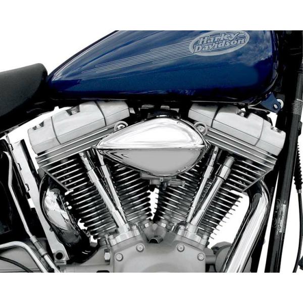 【適合】2001〜2017 ツインカム※電子制御スロットル車は不可【商品説明】小ぶりでハーレーに似合います。フェースプレートのデザインがハーレーらしいエアクリーナーキット。高性能なハイフロータイプではありません（セッティングに気を使わなくて...