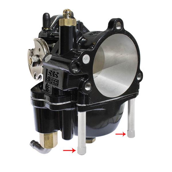 【適合】S&amp;S製 E、Gキャブレター用【商品説明】フロートを留めているボルトと交換して使用します。標準装備のボルトよりも長く、フロートの取り外しが簡単になり、セッティングの際のジェット交換が簡単になります。ボルトのヘッドは5/16イ...