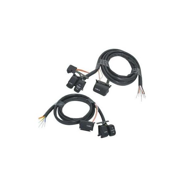 【適合】1996〜2006 ビッグツイン、スポーツスター【商品説明】ハンドルスイッチが付いた電気配線キットです。ワイヤーは48インチ長（約1.2m）通常より、約12インチ長くできていますので、ライザーや高いハンドルを装着した際に使用できます...