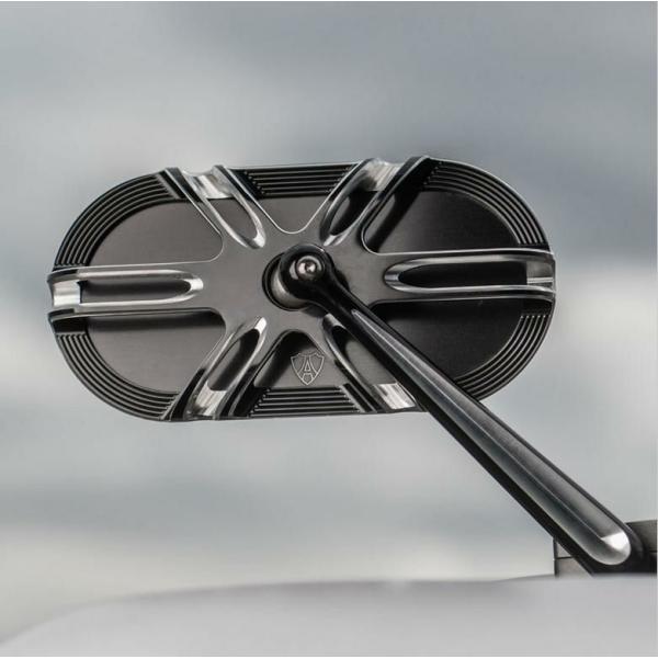 【商品説明】ミラー本体は6方向計12本のアームで支えられ、鳥カゴのようなデザインです。本体とミラーステーは鍛造アルミニウム製。ミラー回転軸はステンレススチール製。左右別売り右用【カラー】ブラック【メーカー】Arlen Ness（アレンネス）...