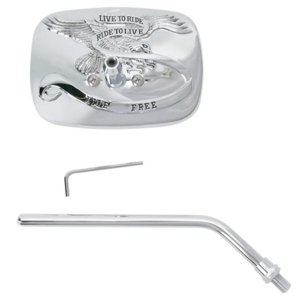 【適合】2021以降 スポーツスターS、ナイトスター、パンアメリカ※スポーツスターS、ナイトスターは別売ミラーマウント付ハーフクランプ（41700623）が必要【商品説明】LIVE TO RIDE RIDE TO LIVE の文字とアメリカ...