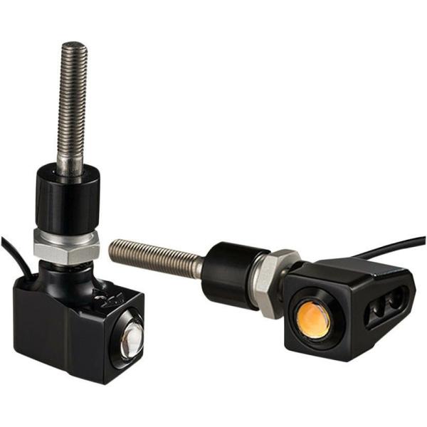 【商品説明】ミラーマウントのLEDウインカー。ミラーのボルト穴に取り付けます。（ミラーは移設する必要があります。）標準装備のウインカーよりも、かなり小ぶりなので見た目がスッキリします。ドーム形状のレンズが光を拡散させます。シングルLED。取...