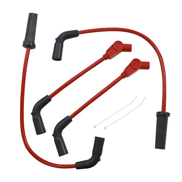 【適合】2018以降 ソフテイル【商品説明】8MM径のカスタムプラグコード。ブーツとワイヤーは華氏600度（摂氏315度）の高温でも耐えられるシリコンで作られており耐久性は抜群です。また、使用されているSpiro-Proコアは標準のカーボン...