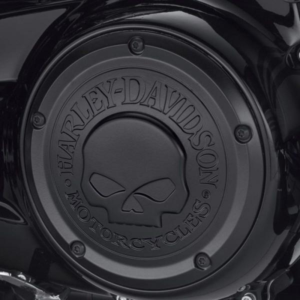 【適合】2016〜2023 ツーリング 、トライク2015 FLHTCUL、FLHTKL【商品説明】ブラックのウィリーG　スカル　ダービーカバーです。有名なウィリーGスカルのブラックバージョン。マットブラック仕上げですので、周辺のグロスブラ...