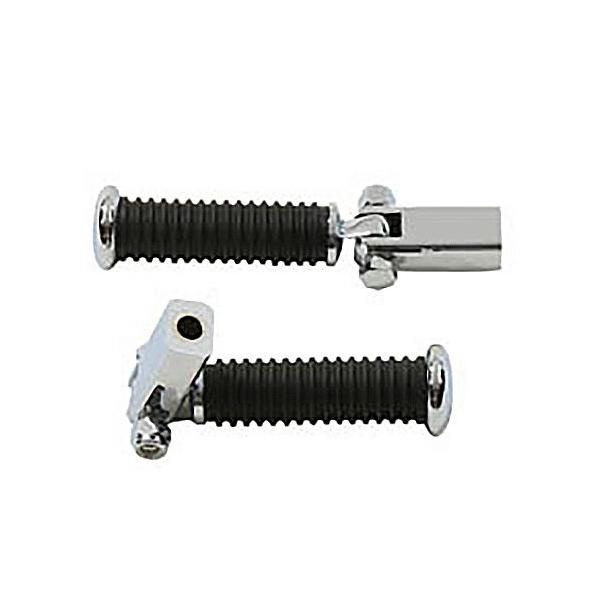 【適合】1986〜2003 スポーツスター【商品説明】1986〜2003 スポーツスター用 パッセンジャーフットペグマウントとフットペグのセットです。＜特長＞●クロームのマウントと、クロームにブラックのラバー付フットペグのセットです。パッセ...