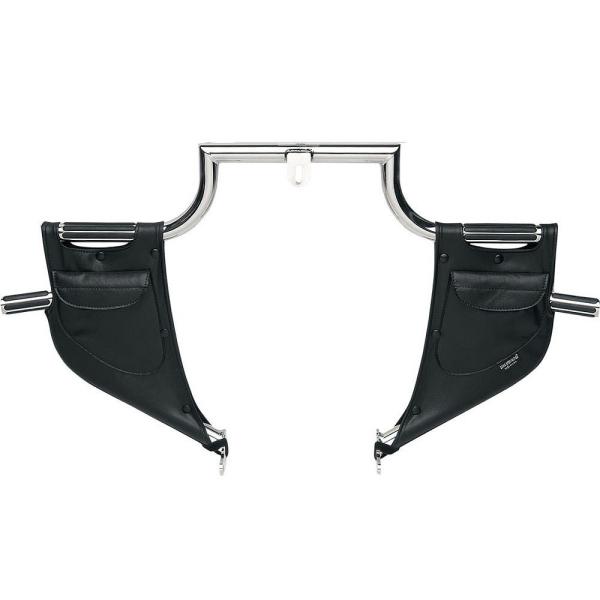 【適合】2000〜2017 FLSTC、FLSTF、FLSTN※LINBARハイウエイバー（1624-0032）装着車【商品説明】LINBARハイウエイバー用のロワーカバー。冬場の冷たい風を軽減出来ます。耐水素材です。両側の内側にポーチ付き...