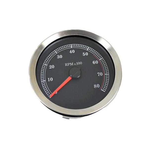 【適合】2004〜2013 FLHT、FLHTC/U2004〜2011 FXD、FXDL2004〜2009 XL1200R【商品説明】ツーリング、ダイナ、スポーツスター用 4インチタコメーターです。＜特長＞●ブラックの文字盤にオレンジの針の...