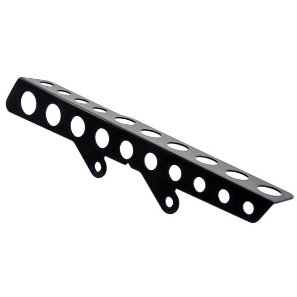 【適合】2000〜2017 ソフテイル【商品説明】ノーマルのベルトガードと交換するタイプの、カスタムベルトガードです。ノーマルの殺風景なベルトガードと交換するだけで、スィングアーム周りをドレスアップします。丸い穴がレーザーカットされたデザイ...