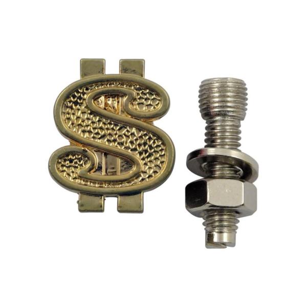 【商品説明】カスタムナンバーボルトセットです。USドルデザイン。2個セット【デザイン】USドル【カラー】ゴールド【メーカー】TRIK TOPZ（トリックトップズ）【商品番号】555983