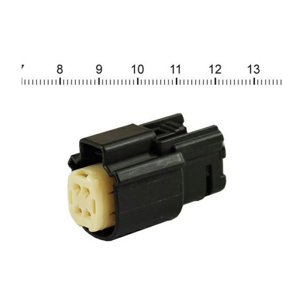 【商品説明】2007年以降のハーレーで使用している、MOLEXコネクターです。メス型4ピン1個売り（ピンは付属していません）【カラー】ブラック【商品番号】578278