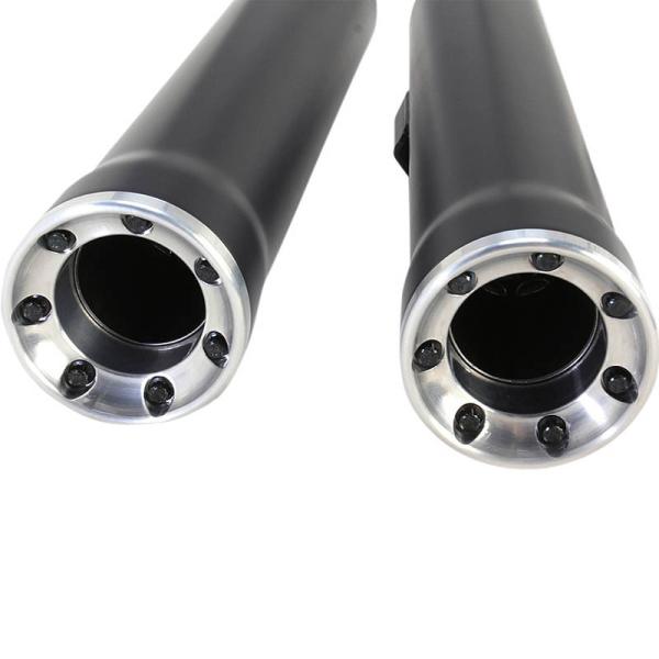 【適合】2017 FLSTN、FLS2007〜2017 FLSTF/B2007 FXSTD【商品説明】ブラックの美しい3インチスリップオンマフラー。ハーレーらしい低音が出ます。音量は大きめです。排気効率を追求し、大排気量Vツイン本来の音とパ...