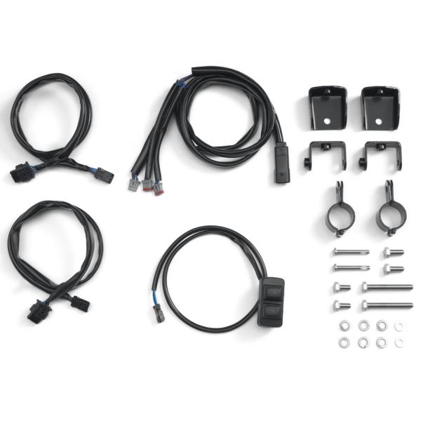 【適合】2015〜2020 FLTRX、FLTRXS、FLHRXS※CVOは不可【商品説明】Daymaker フォワード LED補助ライト（68000340）を、ハーレー・ツーリングモデルへ装着するためのインストールキットです。1.25イン...