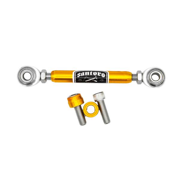 【適合】1999〜2017 ダイナミッドコントロール車【商品説明】中央部にカラーアクセントが付いたシフトリンケージ。両端のジョイント部は長さの調整が可能で、シフトペグの角度の微調整が出来ます。付属の取付けハードウェアにも同色のボルトカバーが...