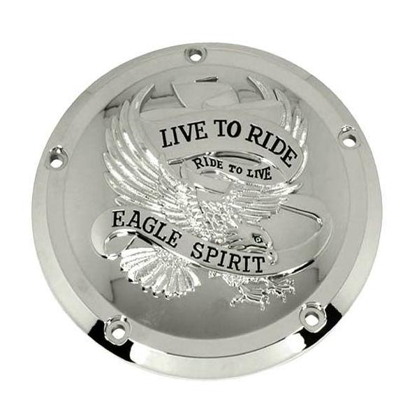 【適合】2016以降 ツーリング、トライク2015 FLHTKL、FLHTCUL【商品説明】EAGLE SPIRIT デザインのダービーカバー。伝統的なアメリカンイーグルと、LIVE TO RIDE, RIDE TO LIVE のロゴは、時...