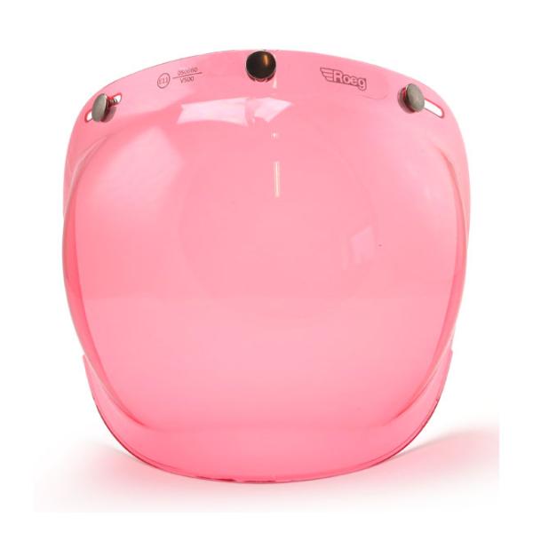 【商品番号】917572【商品説明】ジェットヘルメット用ビンテージテイストのバブル型シールドです。カラーはおしゃれなピンク。衝撃に強いポリカーボネイト製。ECE規格準拠。歪みが少なく、傷付きにくい仕様です。上部3点のスナップボタン止めですの...