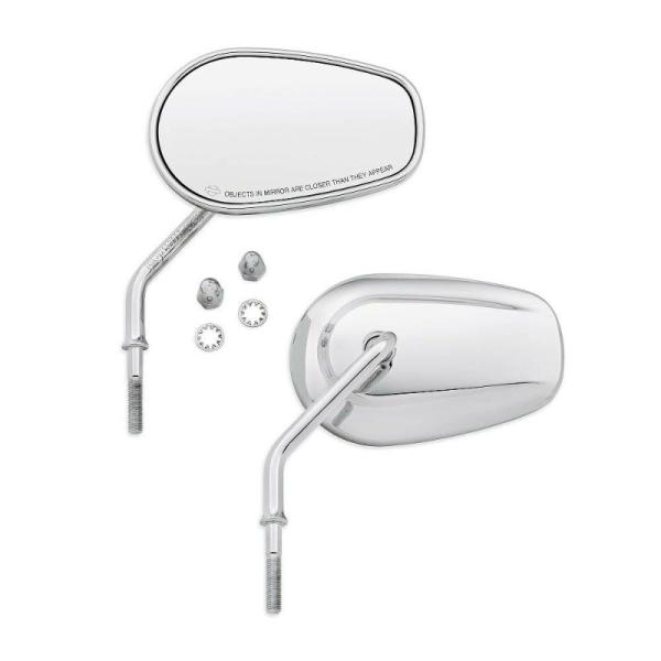 【適合】ハーレーダビッドソン全車種※VRSCF、ミラーがハンドルバーの下に装着されたXL1200Xは不可【商品説明】2003 モデルから採用のテーパースタイル・ミラー。後方の視認性を向上させました。すっきりしたデザインの標準ミラーです。VR...