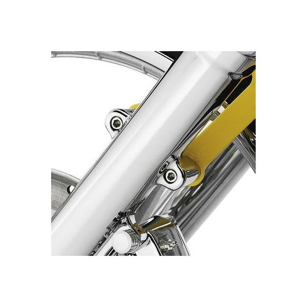 【適合】1991〜2017 ソフテイル※FXSTD、FXCW/C、FXSBSE、スプリンガー不可1993〜2005 FXDWG【商品説明】標準装備フロントフェンダー・マウントボルトをクロームボルトに。※ビレット・フォームスライダーまたは倒立...