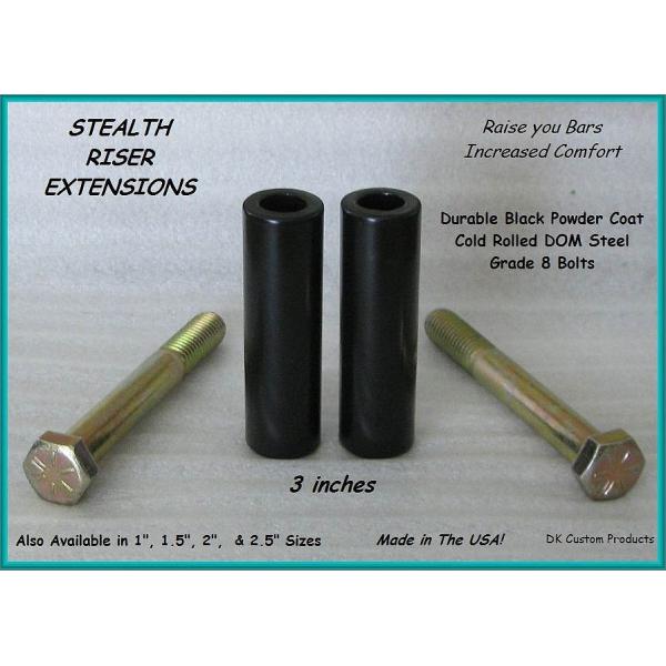 【適合】直径22.6mm以下のライザー【商品説明】ハンドルを3インチ（約7.6cm)上にアップします。ライザーとトップブリッジの間に入れて固定します。ハンドルがかなり上に上がります。ケーブルやブレーキホースを変更する必要が出てくる場合があり...