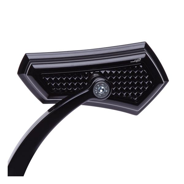 【適合】左用【商品説明】クラシックとモダンが融合したデザインが特徴の、イタリアのVity's Design（ビティズデザイン）のミラーです。ビレットアルミニウム製。デザインはCNCマシンカットによる精緻なダイアモンドパターンです。バイクをク...