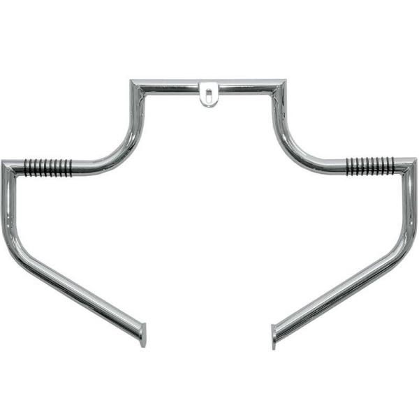 【適合】2000〜2017 FLSTC、FLSTF、FLSTN【商品説明】ハイウェイペグの代わりにもなるエンジンガードです。バーは1.25インチの高強度鋼を使用しています。３層クローム処理。ＵＳ特許取得製品です。Oリングが付いている場所には...