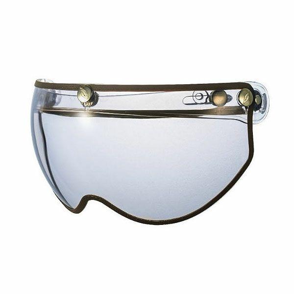 【商品説明】トリム付きハーフシールド。●フリップアップ式で開閉が可能です。●UV耐性、耐摩耗性、耐傷性に優れたシールド。●ほとんどのヘルメットのスナップボタンに装着出来ます。●シールドの縁にはブラウンのトリムが装着され、高級感ある仕上がりで...