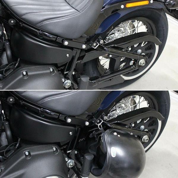 【適合】2018〜2020 FXBB、FXBR/S【商品説明】外出先等で重宝するヘルメットロックです。ショッピングや観光中にヘルメットをロックする事で、身軽に行動する事が可能になります。装着箇所は左側フェンダーストラット付け根になります。【...