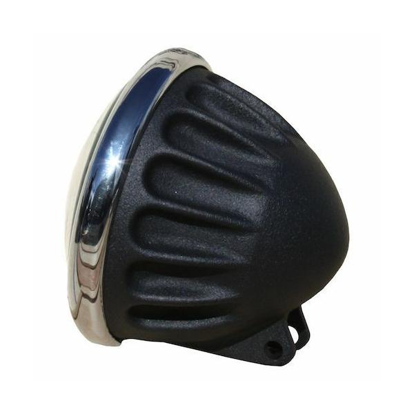 【適合】5.75インチヘッドライト装着車【商品説明】キャストアルミニウムがレトロな雰囲気を演出する5.75インチ　ボトムマウントヘッドライトハウジングです。フランスよりオールドスクールデザインを得意とするEMD (Esteves Motor...