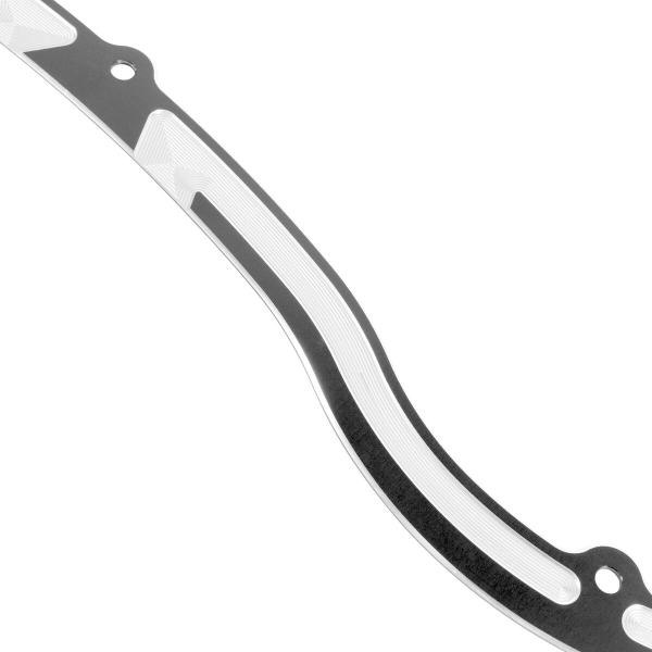 【適合】1998〜2013 FLTR、FLTRU、FLTRX【商品説明】ハーレーロードグライドのシャークノーズフェアリング用ウィンドシールドトリムです。ブラックのベースにCNCマシンカットされた精緻な横溝がついたコントラストカットです。素材...