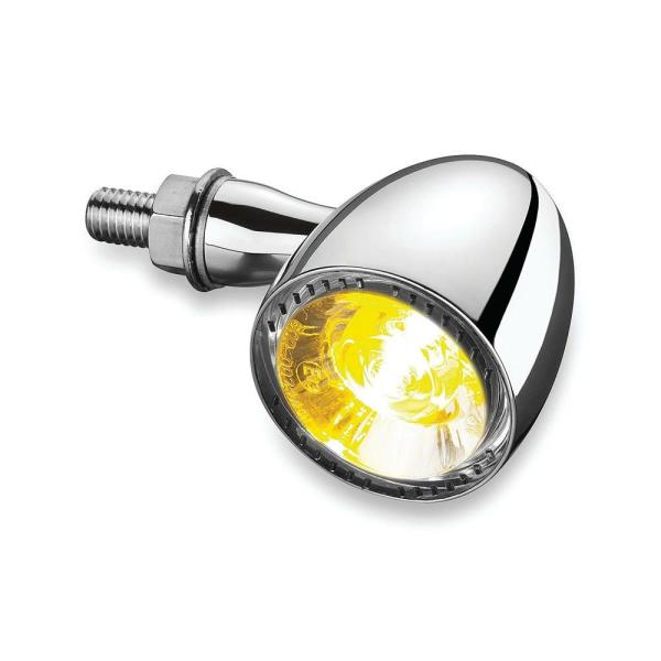 【適合】全車種【商品説明】ポジションライトが外側に組み込まれた小型のLEDブレットウインカー。フロント用。金属製のボディで、点灯部は外輪部とセンターに分かれています。外輪部はポジションライトを点灯可能です。ウインカー点灯時には点灯側のポジシ...