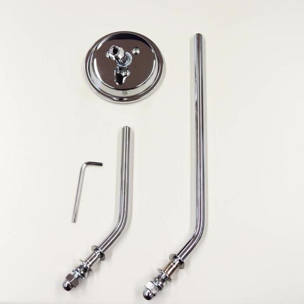 【適合】全車種【商品説明】シャフト上でミラーをスライドできるので、ベストなポジションで固定が可能。左右どちらでも使用可能。シャフトはショート、ロングの2本付属。1個売り。左右では2個必要です。【サイズ】ミラー部直径：3インチ（約7.5cm）...