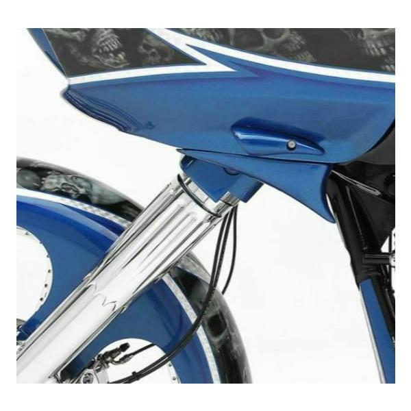 【適合】2014以降 ツーリング、トライク※倒立フォークモデルは不可【商品説明】Yafter Burnerシリーズのフォークスライダー・カバーのエクステンドバージョンです。ジェット戦闘機のアフターバーナーをモチーフにしたデザインです。フロン...