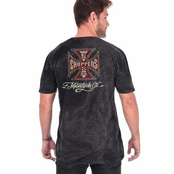 【商品説明】カスタムビルダーJesse Jamesが率いるWEST COAST CHOPPERS のシンボルマークを背中に大きくプリントされたTシャツです。●ウォッシュ加工が施されており、野暮ったく漢らしく着こなせてハーレーとの相性も抜群で...