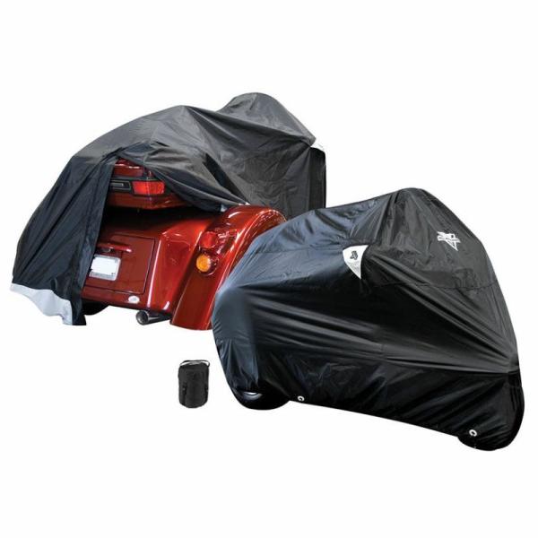 【適合】トライク【商品説明】大型トライク用の防水車体カバーです。（後部幅65インチ(約165cm)まで）後方にジッパー(50インチ)が有る為、車体への装着が容易で、トランクにもアクセスしやすくなっています。収納に便利なバッグが付属します。D...