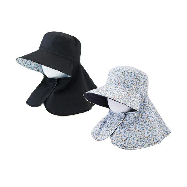 夏のお出かけアイテム☆日焼けや熱中症対策！広めのツバで前からの日差しはもちろん、フラップ部が首もと・首すじの日差しもしっかりガード！ガーデニングやスポーツやアウトドアに！