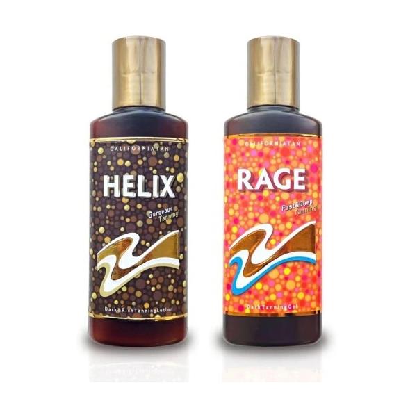 こだわりの処方でしっとりなじむローションとジェルで艶やか＆美しすぎる日焼け肌へ導く！ オイル 夏<BR>カリフォルニアタン ヒーリックスX　JAN：4959344033020<BR>カリフォルニアタン レイジジェル　...