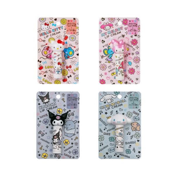 サンリオの人気キャラクターとのコラボリップが、保湿成分を追加し、リニューアル！ハローキティ マイメロディ クロミ シナモロール