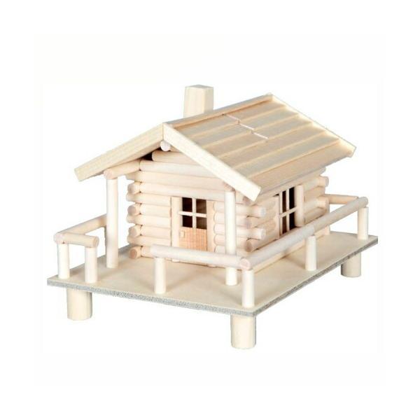 夏休みの自由工作に！長い間ご愛顧いただいていましたAタイプが若干のデザイン変更をしてA-1タイプとして再出発♪貯金箱ログハウス！