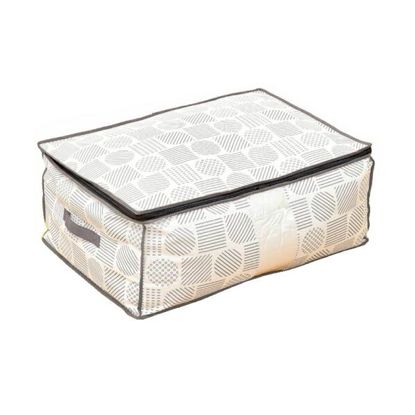 ホコリを防ぎ、おしゃれに収納！羽毛布団の収納に便利！通気性のよい不織布製で中身が分かる透明窓付き！大きく開くファスナーで出し入れしやすい！便利な持ち手付き！ 押入れ収納 アイメディア おすすめ 人気