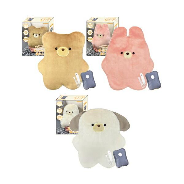 お湯の入れ替え不要・繰り返し使えるエコ湯たんぽ！かわいい抱きごこちふわふわのぬいぐるみカバー！短時間の蓄熱で最長6時間温かさが持続する！コードレスなのでどこでも使える！クリスマス かわいい やわらかい ふわふわ もこもこ ギフト 誕生日 プ...