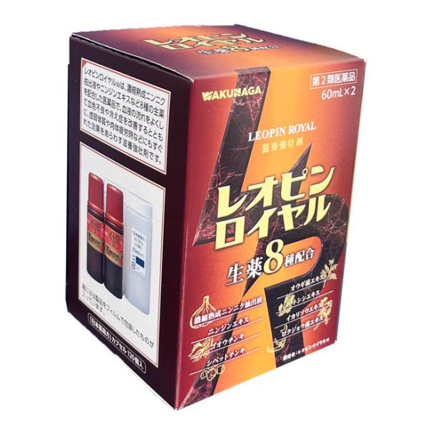 レオピンロイヤルwは，濃縮熟成ニンニク抽出液やニンジンエキスなど8種の生薬を配合した医薬品で，血液の流れをよくして血色不良や冷え症を改善するとともに，虚弱体質や肉体疲労時などにもすぐれた効果をあらわす滋養強壮剤です。本剤は，ニンニク特有の刺...