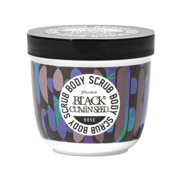 「ジョイココ　ボディスクラブ　ブラッククミンシード　200g」は、ふわふわとしたホイップのようなテクスチャーが特長のボディスクラブです。ニゲラサチバ種子エキス（保湿成分）を配合し、きめ細かなスクラブが古い角質をやさしく洗い流し、なめらかな肌...