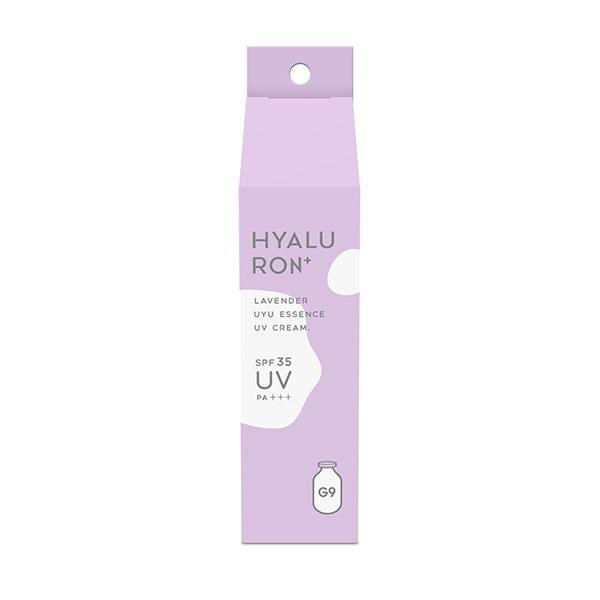 「G9　HYALURON　LAVENDER UYU ESSENCE UV CREAM　25g」は、韓国発G9シリーズのコンセプト成分である「UYU（乳タンパクエキス）」をベースに開発されたSPF35 PA+++のUVトーンアップ＆カラーコン...