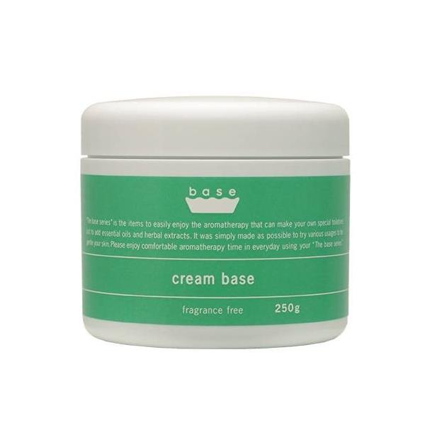 「フレーバーライフ社　base　creambase　クリームベース　250g」は、全身の保湿に、またマッサージクリームとしてもお使いいただけるこっくりとした使用感の多機能クリームです。そのままでも、植物油やフローラルウォーターを加えお好みの...