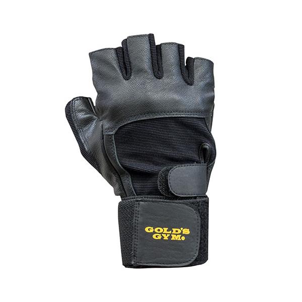 「ゴールドジム　EXアルティマ　レザーグローブ　ブラック」は、リストサポート一体型体ウエイトトレーニング用グローブです。柔らかい山羊皮を使用、使い込むほどに馴染み、扱いやすいグローブです。リストサポートはスパンデックスを使用、手首の太さに関...